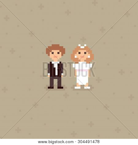 Pixel Art Wedding Vector & Photo (Free Trial) | Bigstock