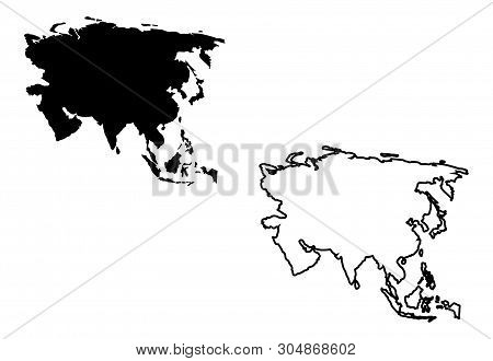 Asia Vector Map Vector & Photo (Free Trial) | Bigstock