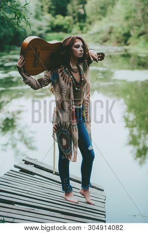 Beautiful Hippie Girl Image & Photo (Free Trial) | Bigstock