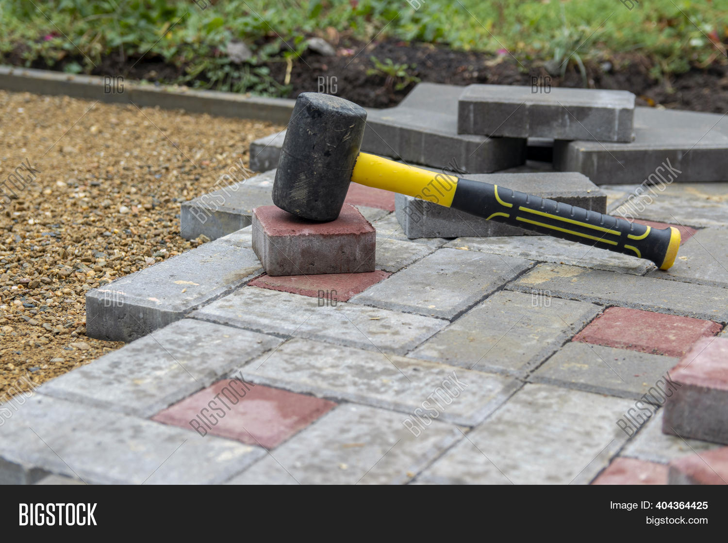 Laying Paving Stones Image & Photo (Free Trial) | Bigstock
