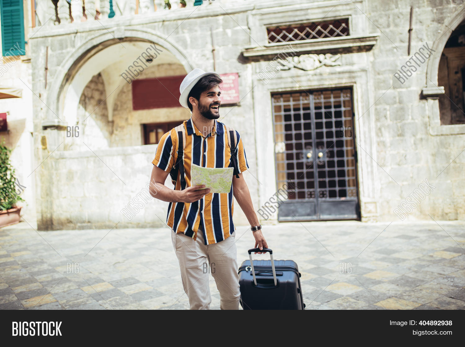 Happy Tourist Backpack Image & Photo (Free Trial) | Bigstock