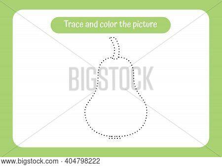 Pear. Trace Color Vector & Photo (Free Trial) | Bigstock