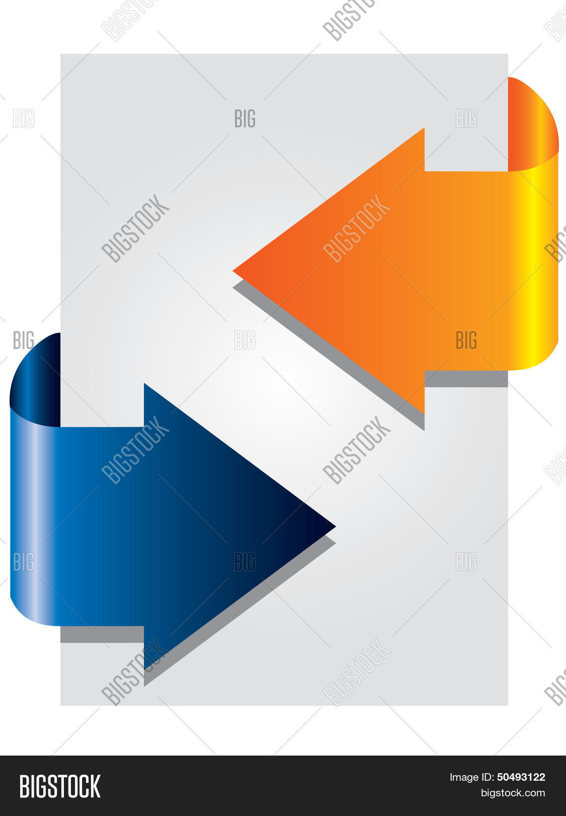 Arrow Brochure Two Vector & Photo (Free Trial) | Bigstock