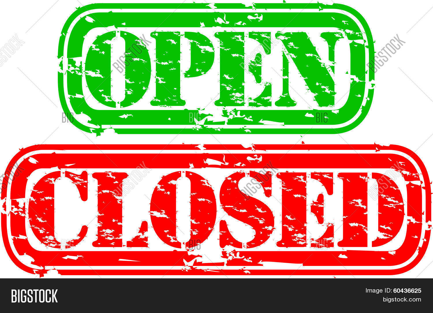 Grunge Open Closed Vector & Photo (Free Trial) | Bigstock
