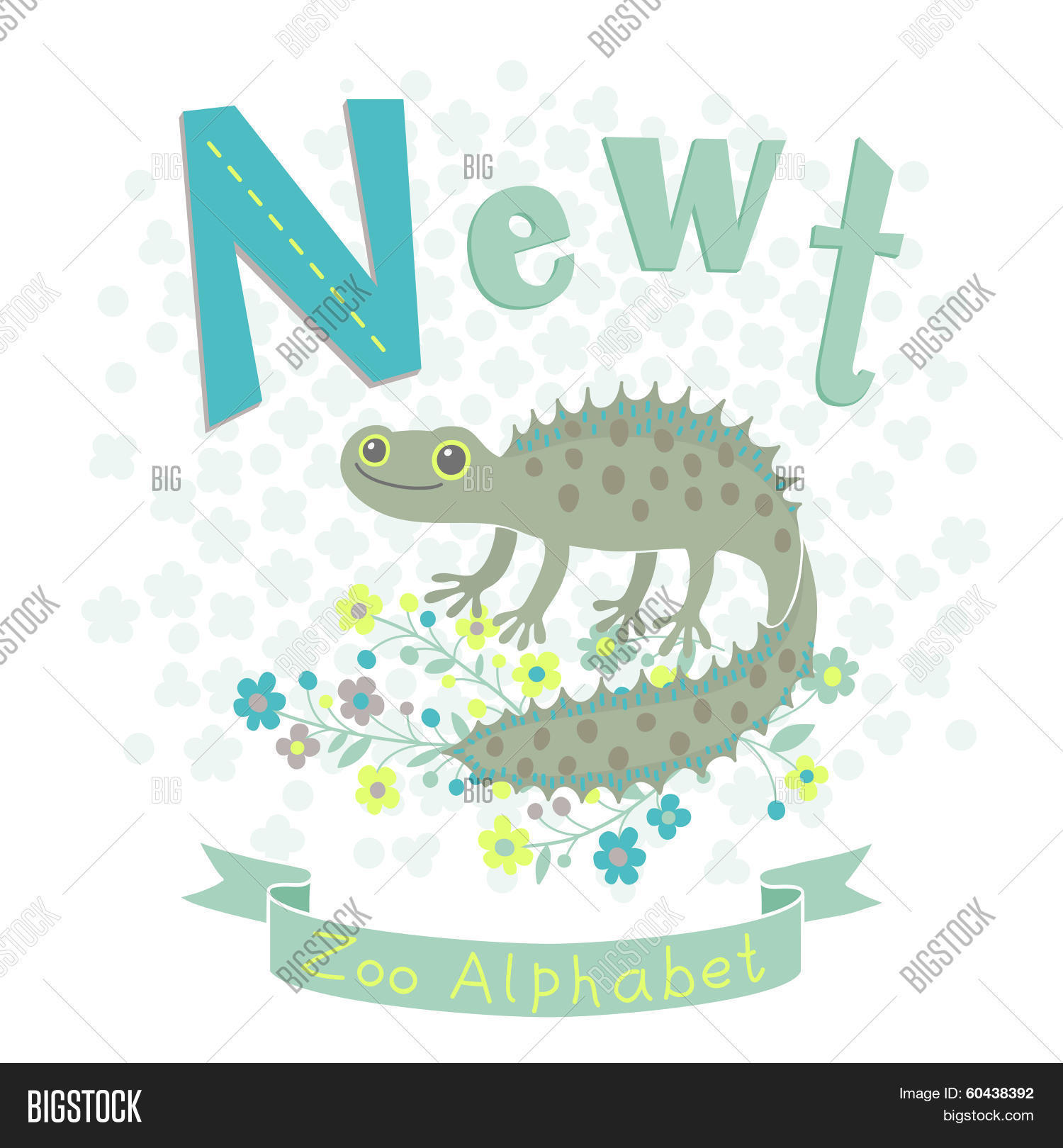 Letter N - Newt Vector & Photo (Free Trial) | Bigstock