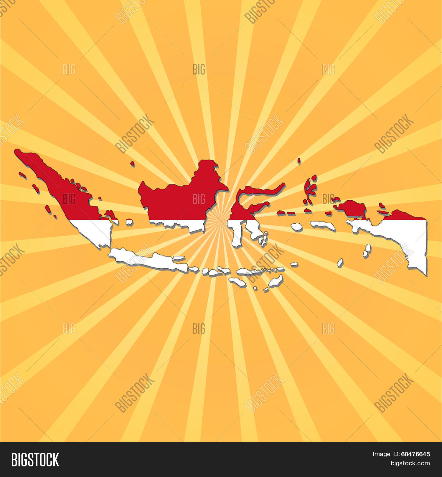 Indonesia Map Flag On Vector & Photo (Free Trial) | Bigstock