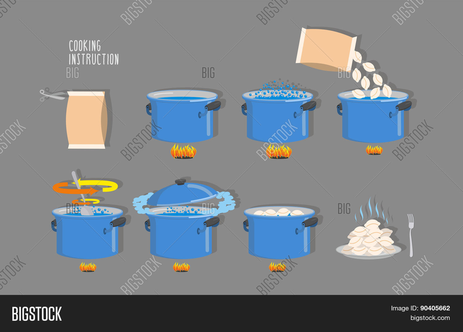 Set Cooking Plates. Vector & Photo (Free Trial) | Bigstock