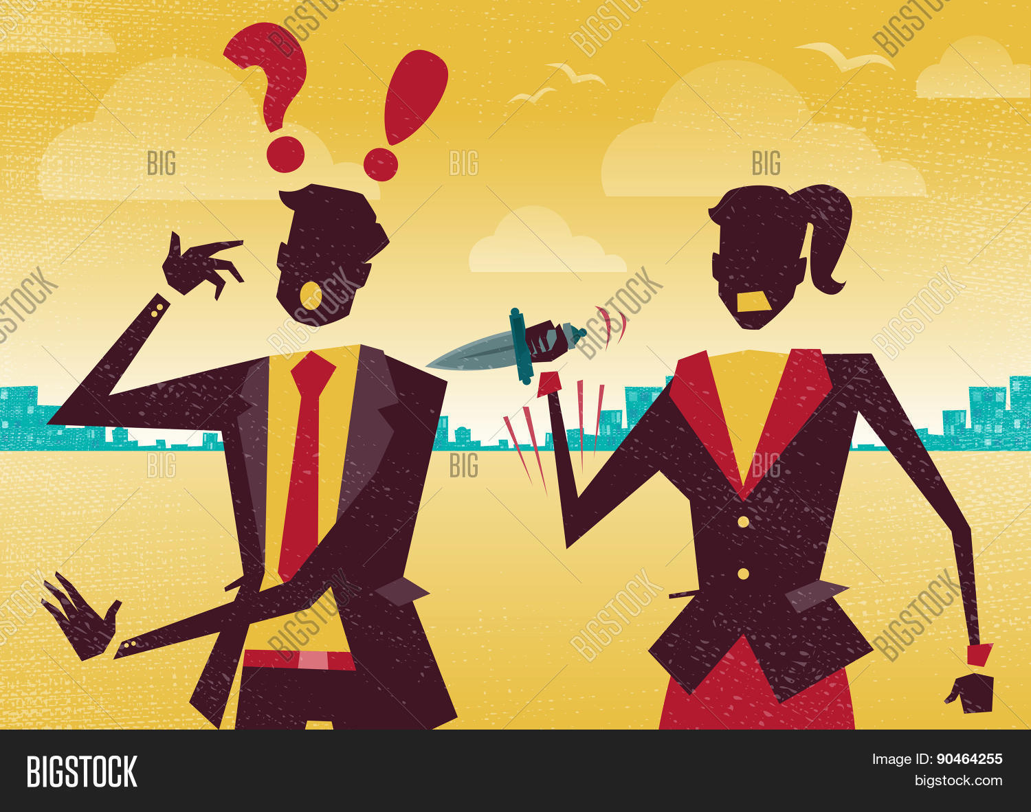 Businessman Stabbed Vector & Photo (Free Trial) | Bigstock