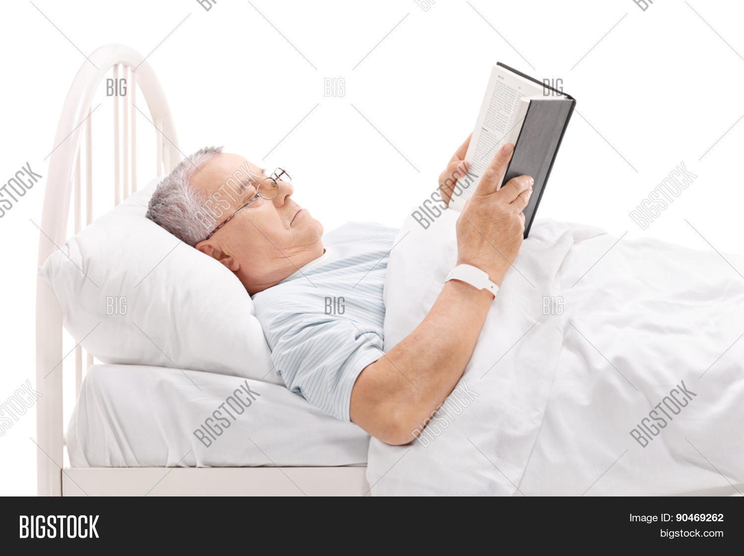 Mature Patient Reading Image & Photo (Free Trial) | Bigstock
