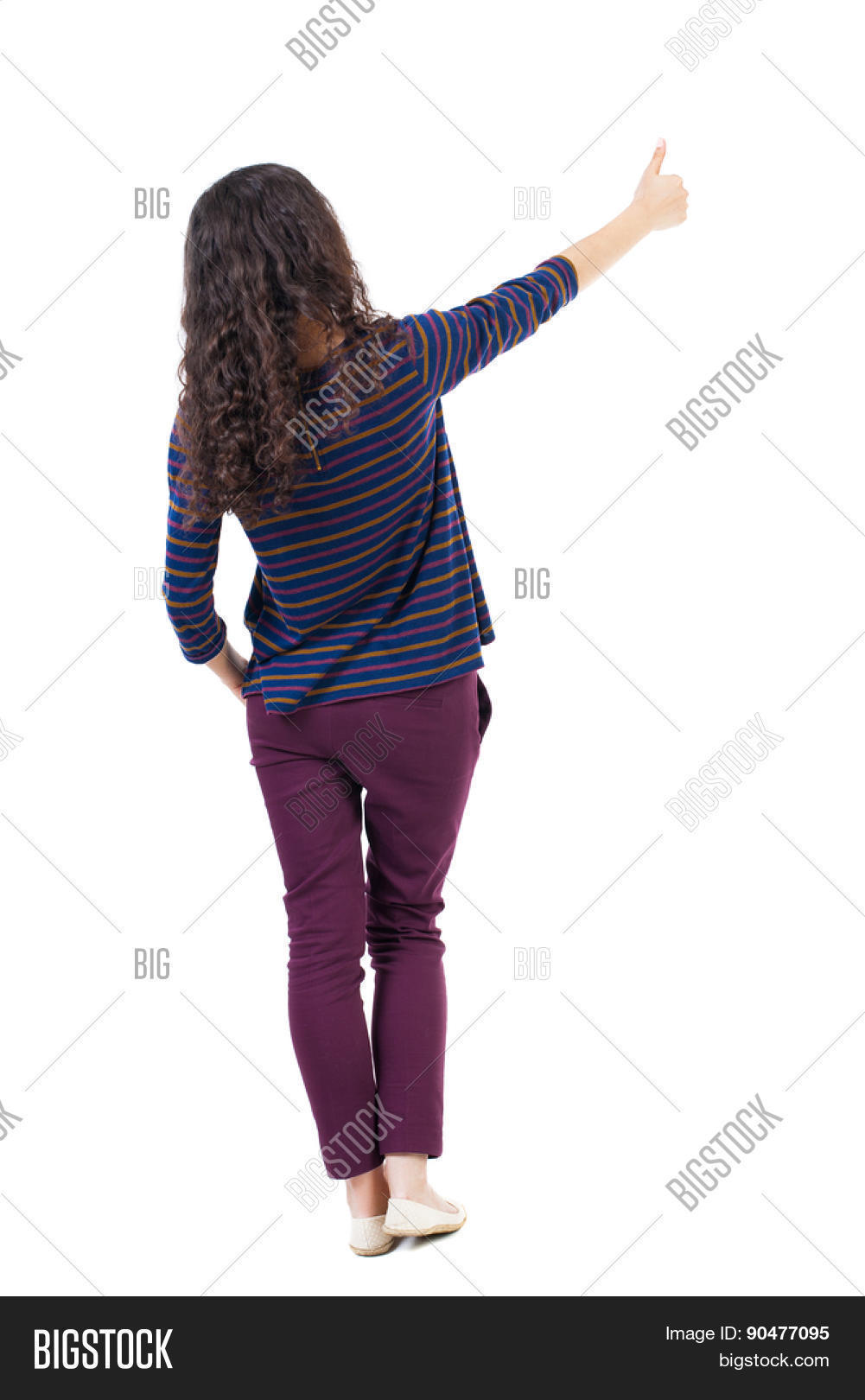 Back View Woman Thumbs Image & Photo (Free Trial) | Bigstock