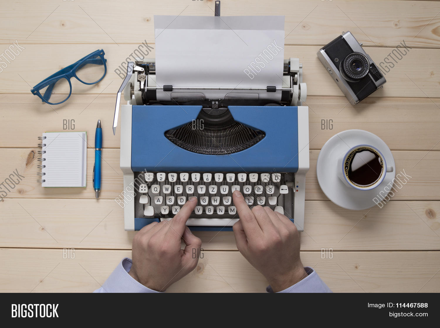 Hands On Typewriter On Image & Photo (Free Trial) | Bigstock