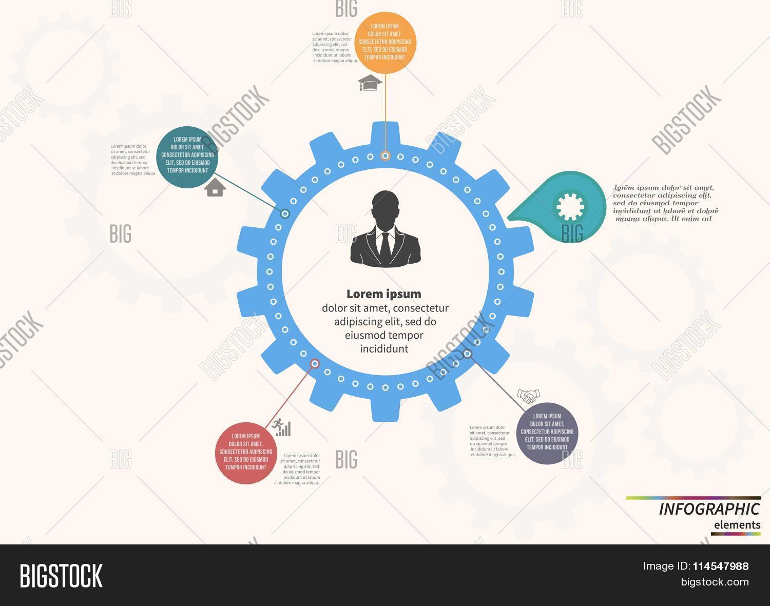 Infographic Gear Vector & Photo (Free Trial) | Bigstock
