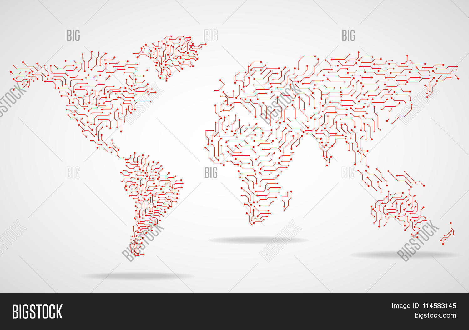 World Map. Circuit Vector & Photo (Free Trial) | Bigstock