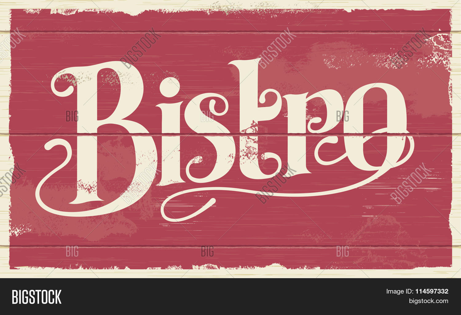 Vintage Bistro Sign. Vector & Photo (Free Trial) | Bigstock