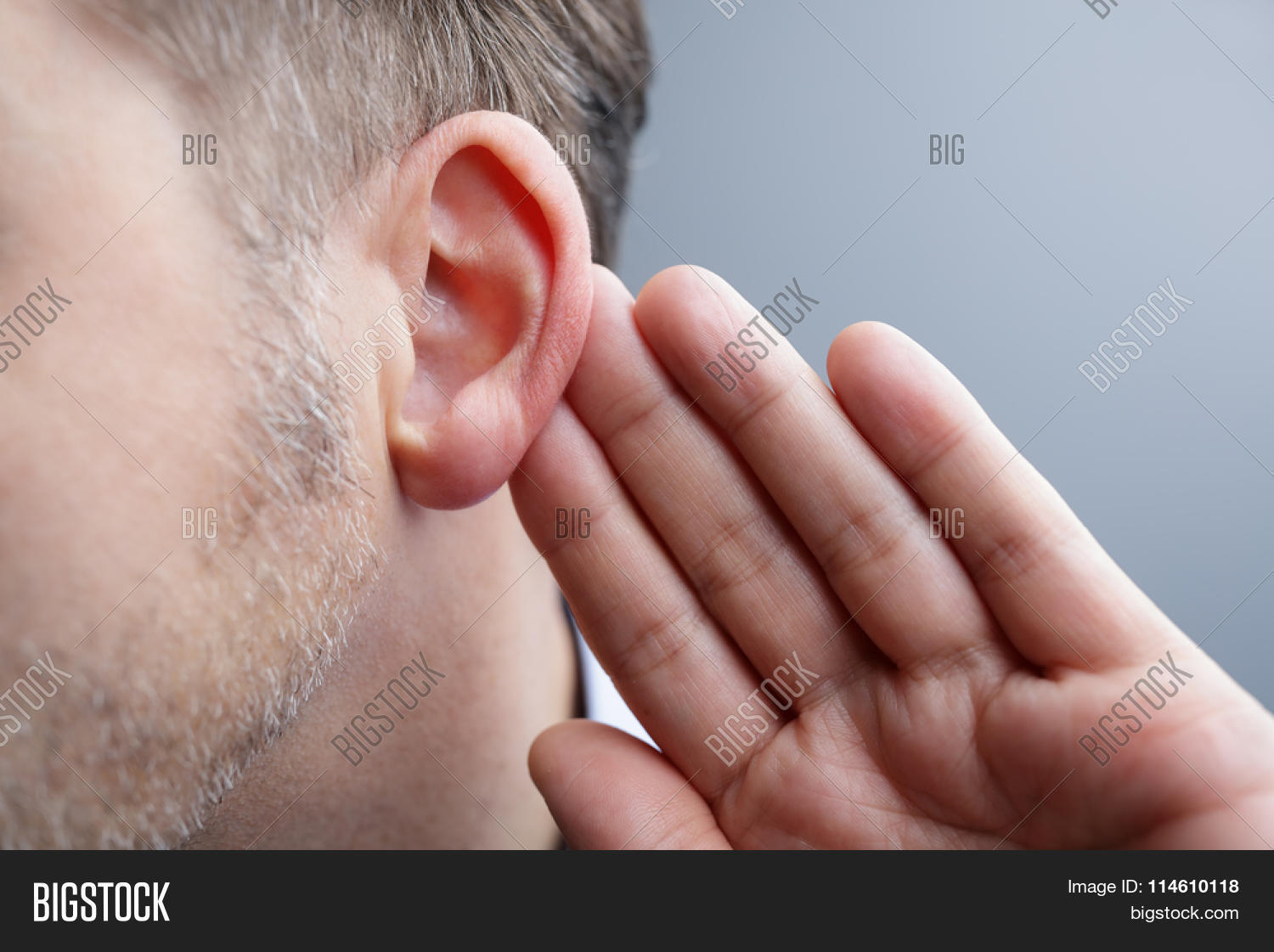 Man Hand On Ear Image & Photo (Free Trial) | Bigstock