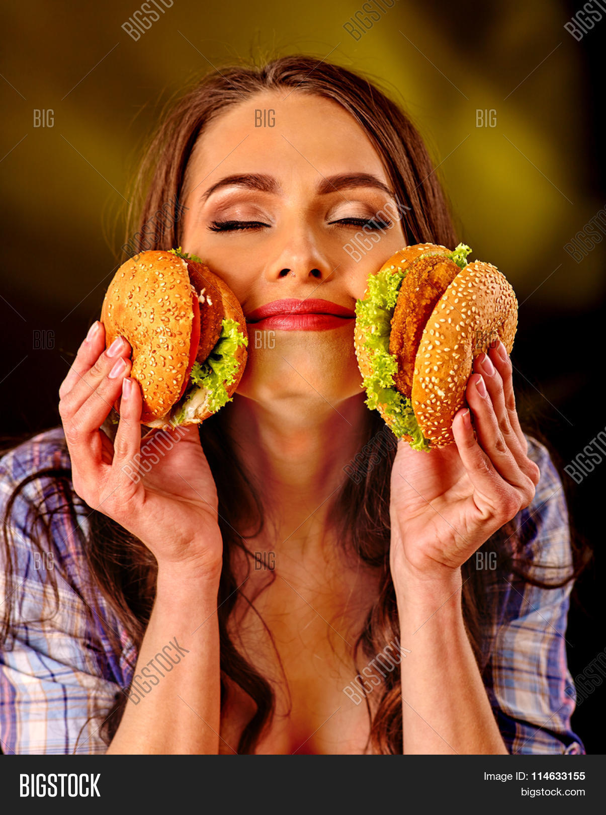 Girl Eating Big Image And Photo Free Trial Bigstock
