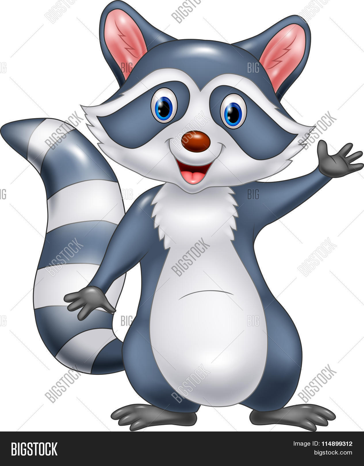 Cartoon Funny Raccoon Vector & Photo (Free Trial) | Bigstock