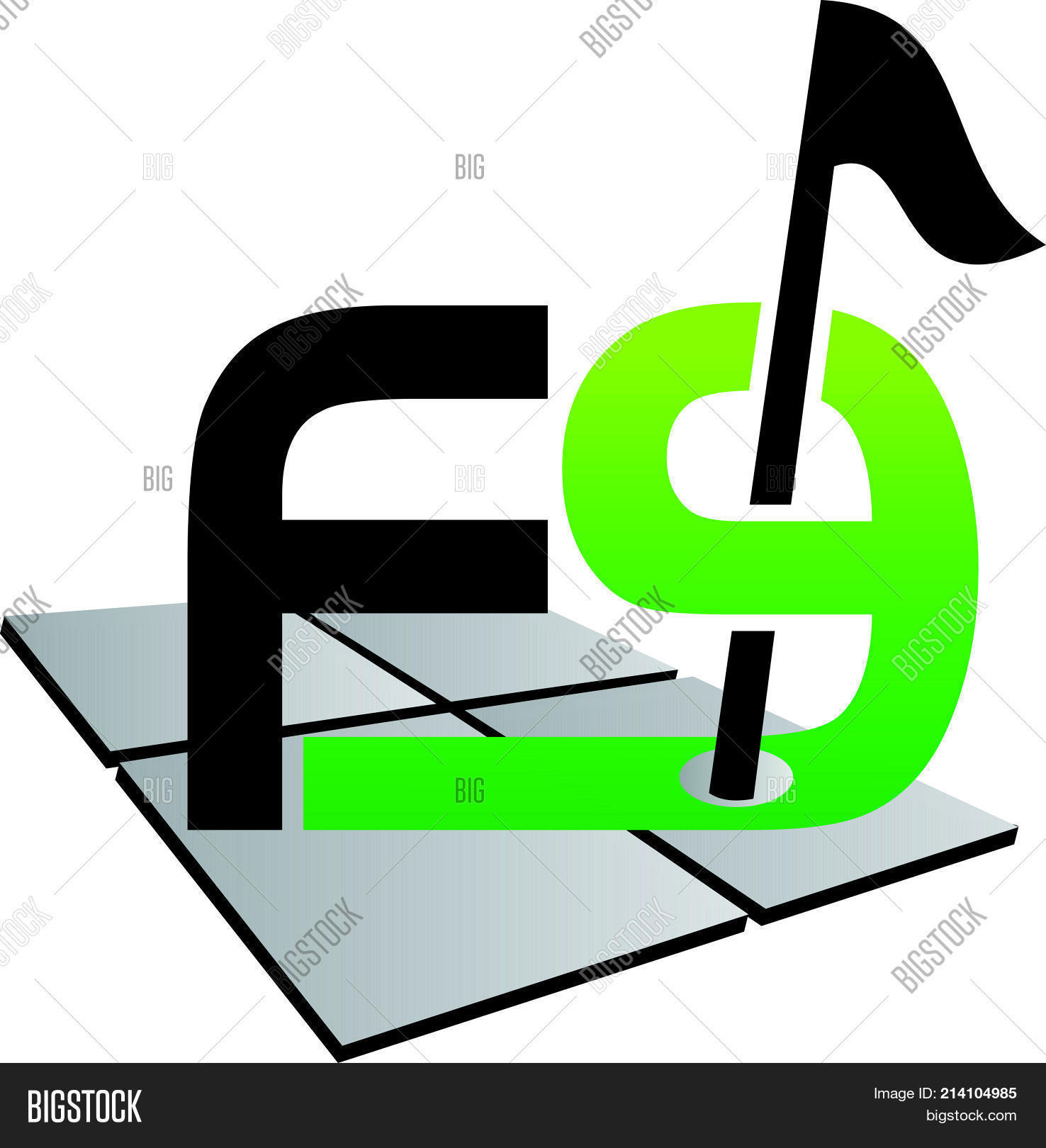 Golf Letter F 9 Logo Vector & Photo (Free Trial) | Bigstock