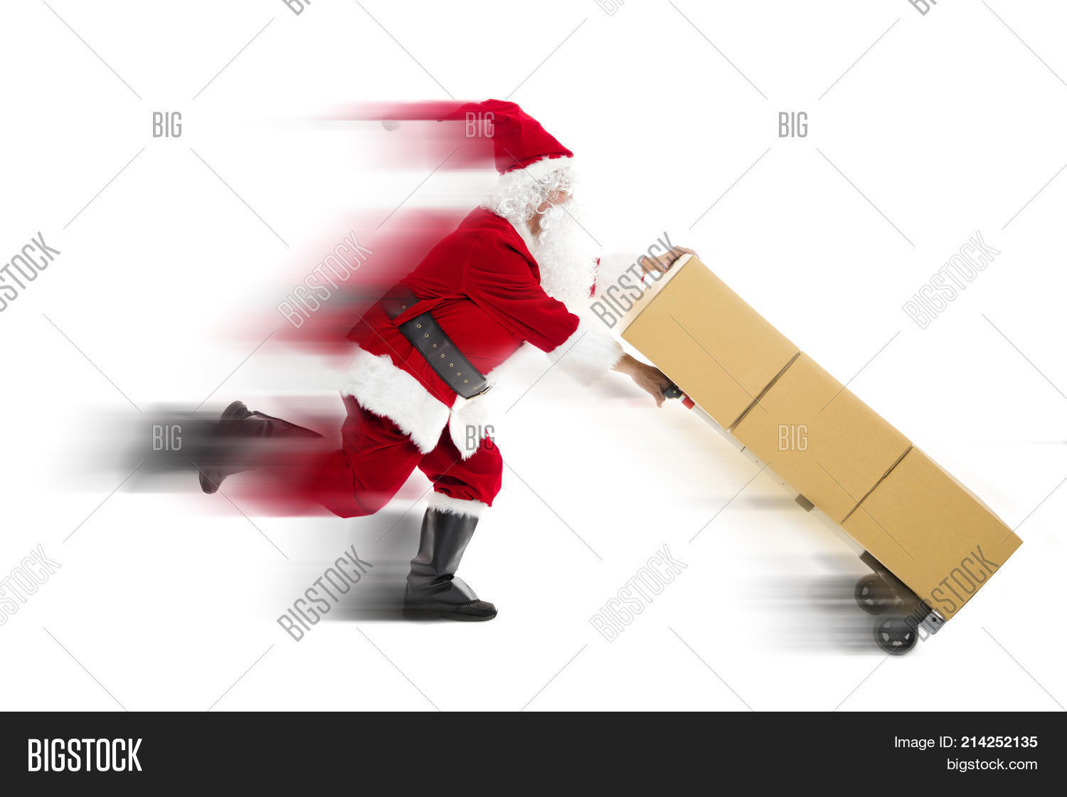 Santa Claus Running Image & Photo (Free Trial) | Bigstock