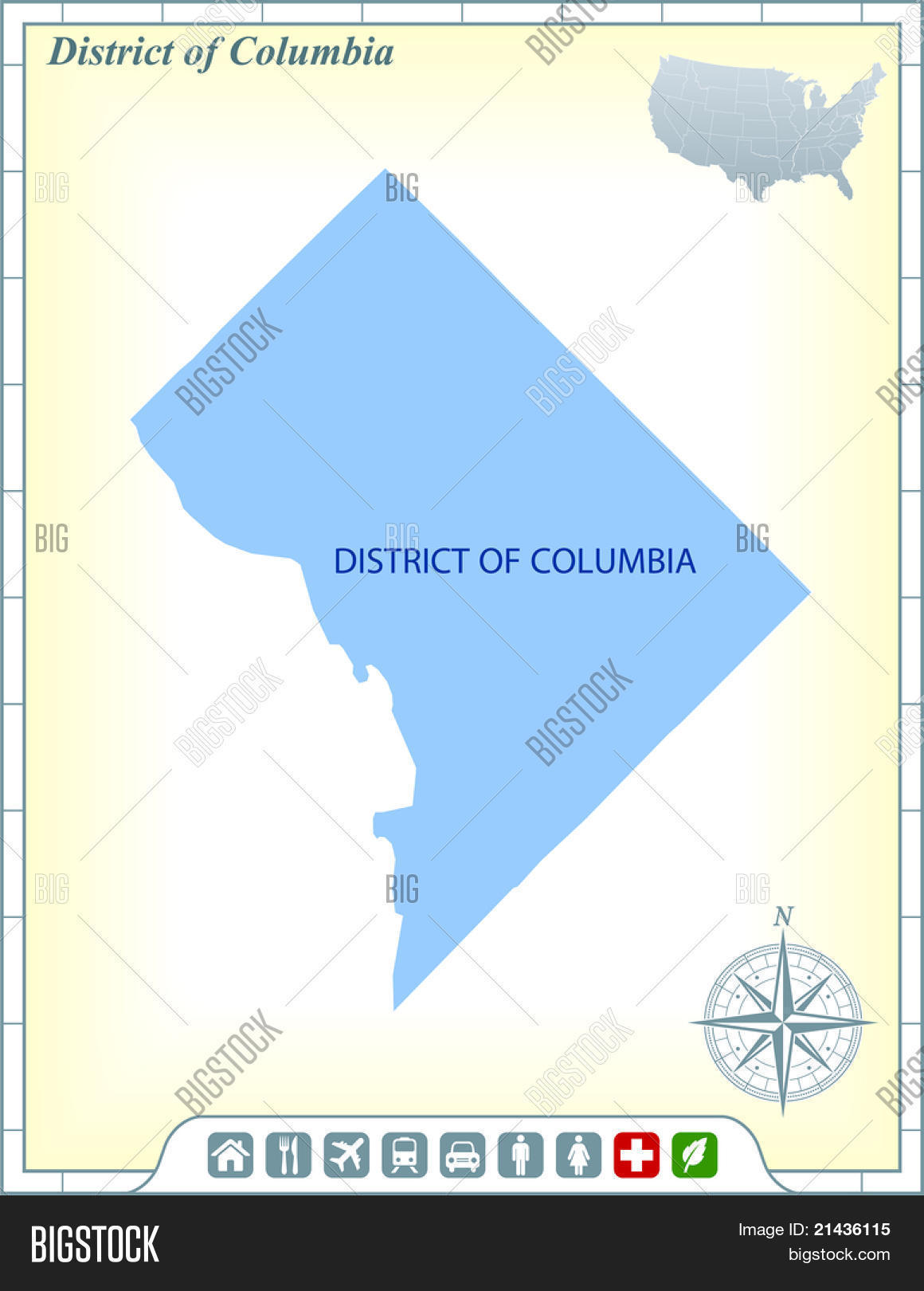 Washington DC State Vector & Photo (Free Trial) | Bigstock