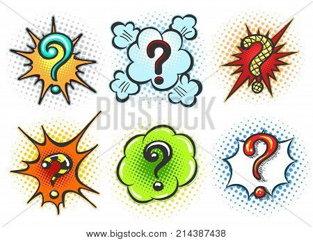 Comic Question Marks Vector & Photo (Free Trial) | Bigstock