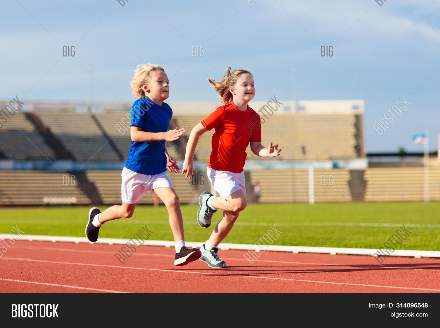 Child Running Stadium Image & Photo (Free Trial) | Bigstock