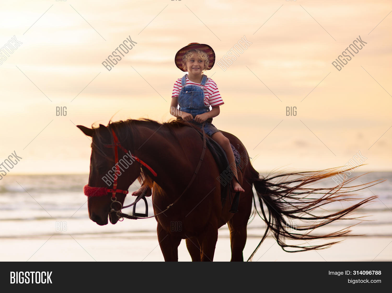 Kids Riding Horse On Image & Photo (Free Trial) | Bigstock