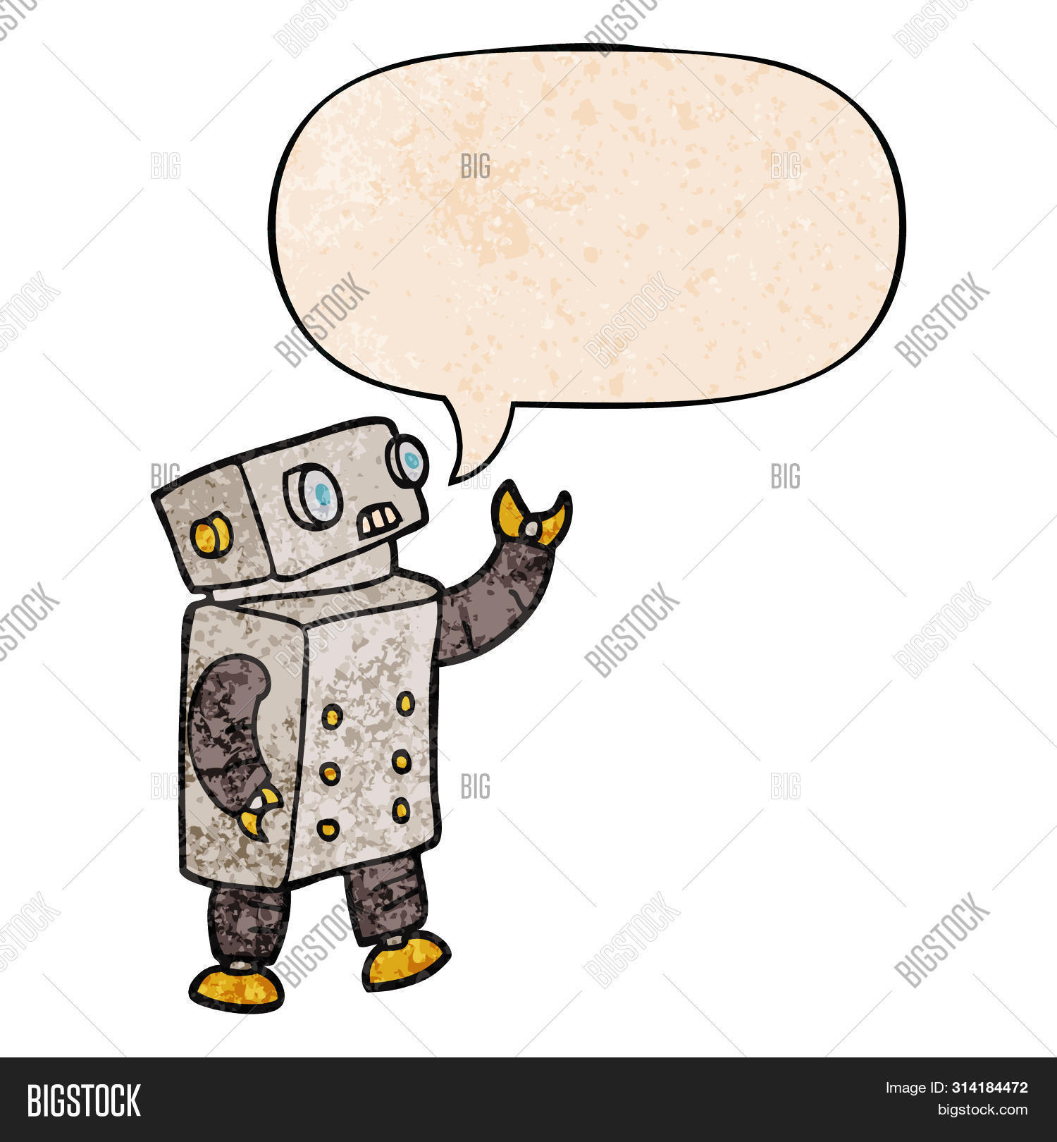 Cartoon Robot Speech Image & Photo (Free Trial) | Bigstock