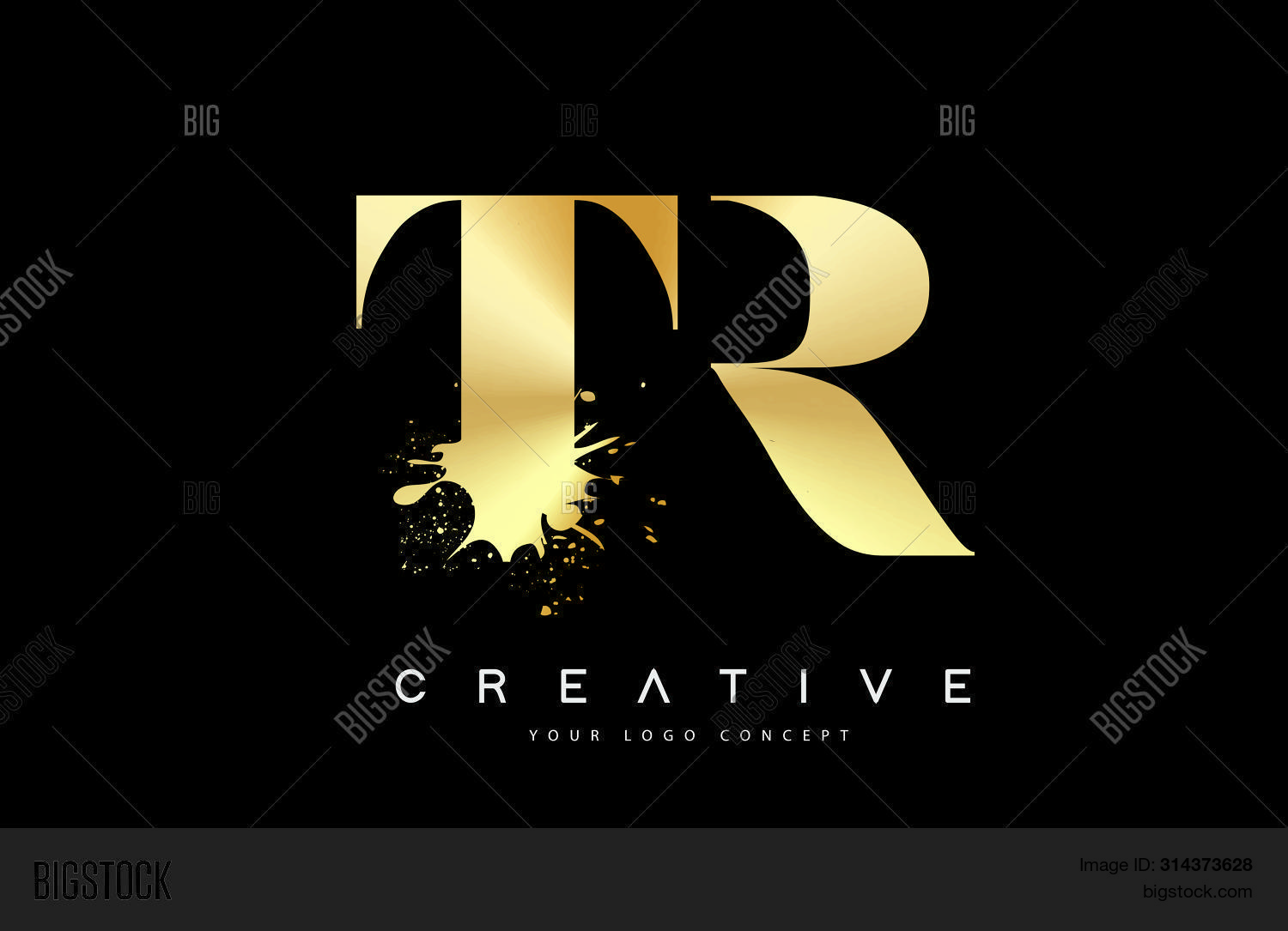 Tr T R Letter Logo Vector & Photo (Free Trial) | Bigstock