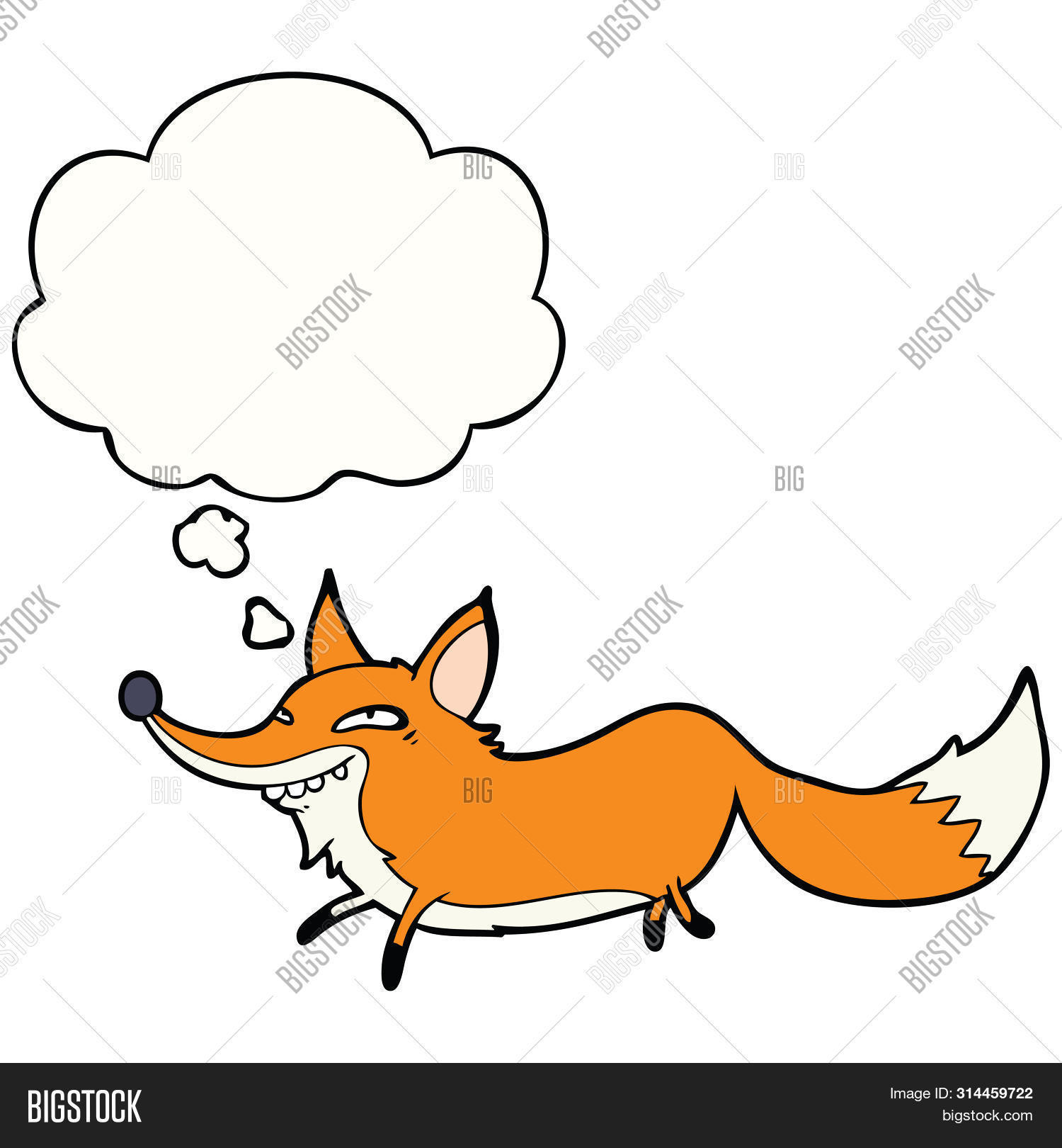 Imagen y foto Cartoon Sly Fox (prueba gratis) | Bigstock
