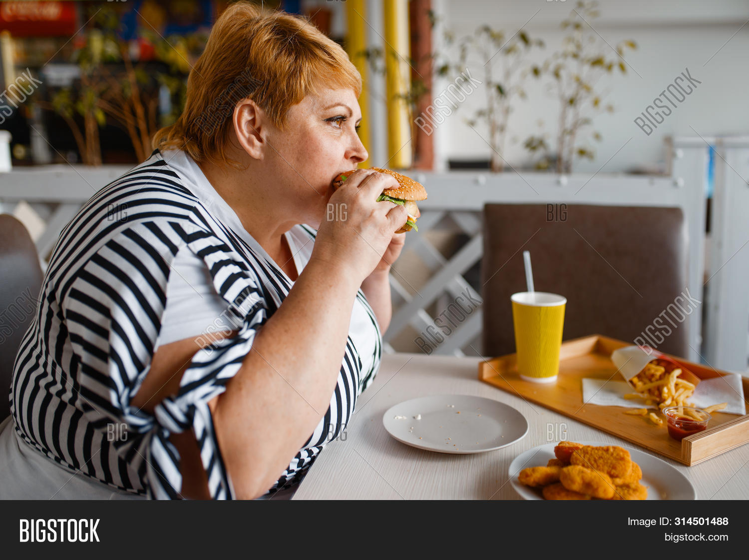 Fat Woman Eating Image & Photo (Free Trial) | Bigstock