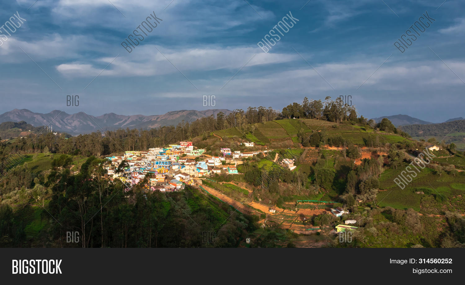 Small Village On Hill Image & Photo (Free Trial) | Bigstock