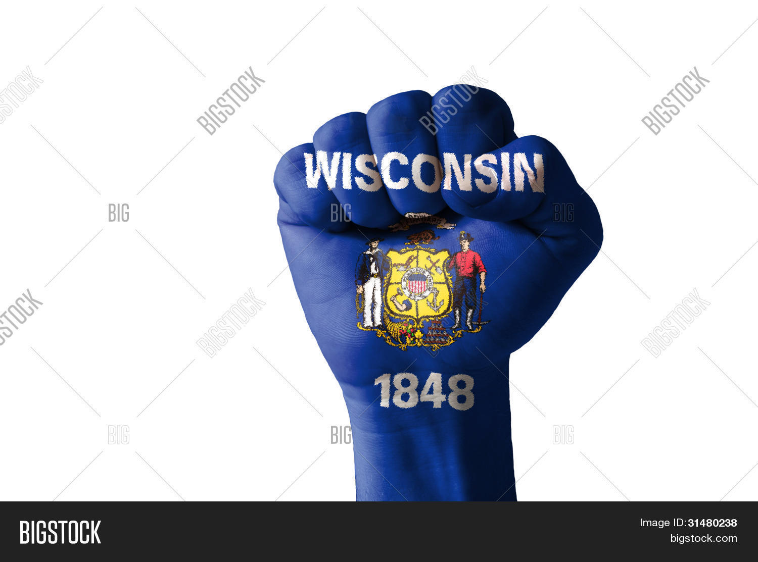 Fist Painted Colors Us Image & Photo (Free Trial) | Bigstock