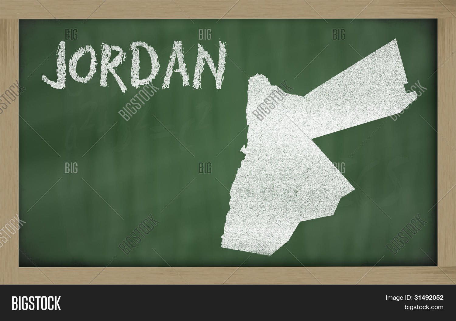 Outline Map Jordan On Image & Photo (Free Trial) | Bigstock