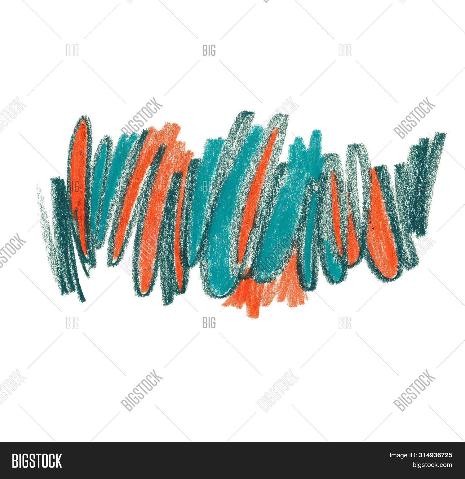 Orange Pencil Scribble