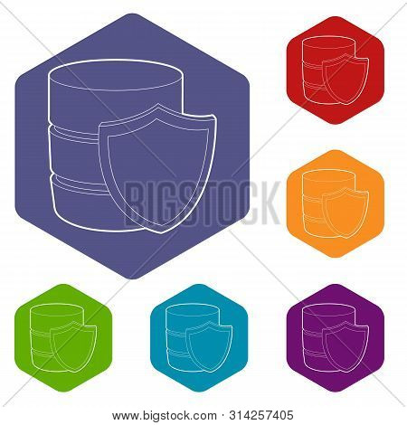 Safe Database Icon. Vector & Photo (Free Trial) | Bigstock