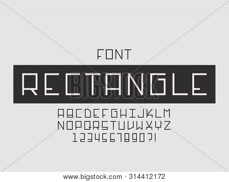 Rectangle Font. Vector & Photo (Free Trial) | Bigstock
