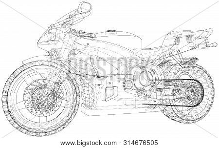 Blueprint Sport Bike Vector & Photo (Free Trial) | Bigstock
