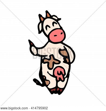 Cheerful Funny Cow. Vector & Photo (Free Trial) | Bigstock