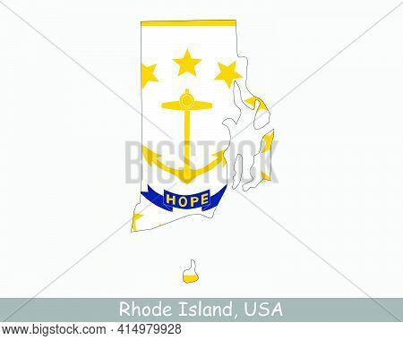 Rhode Island Map Flag Vector & Photo (Free Trial) | Bigstock