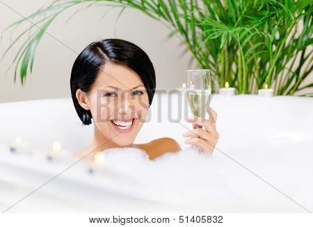 Woman Taking Bath Suds Image & Photo (Free Trial) | Bigstock
