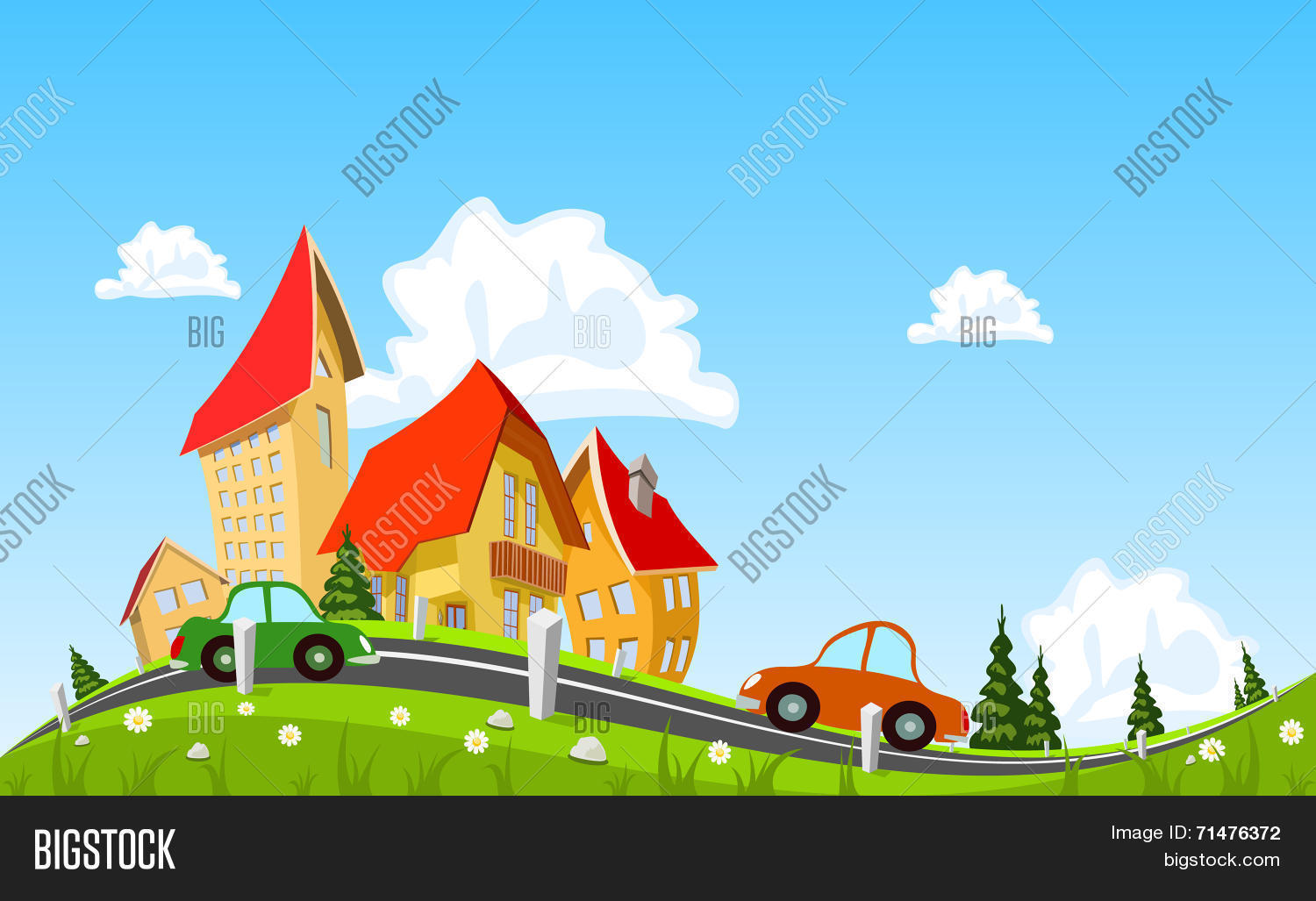 Car Passing By Vector & Photo (Free Trial) | Bigstock