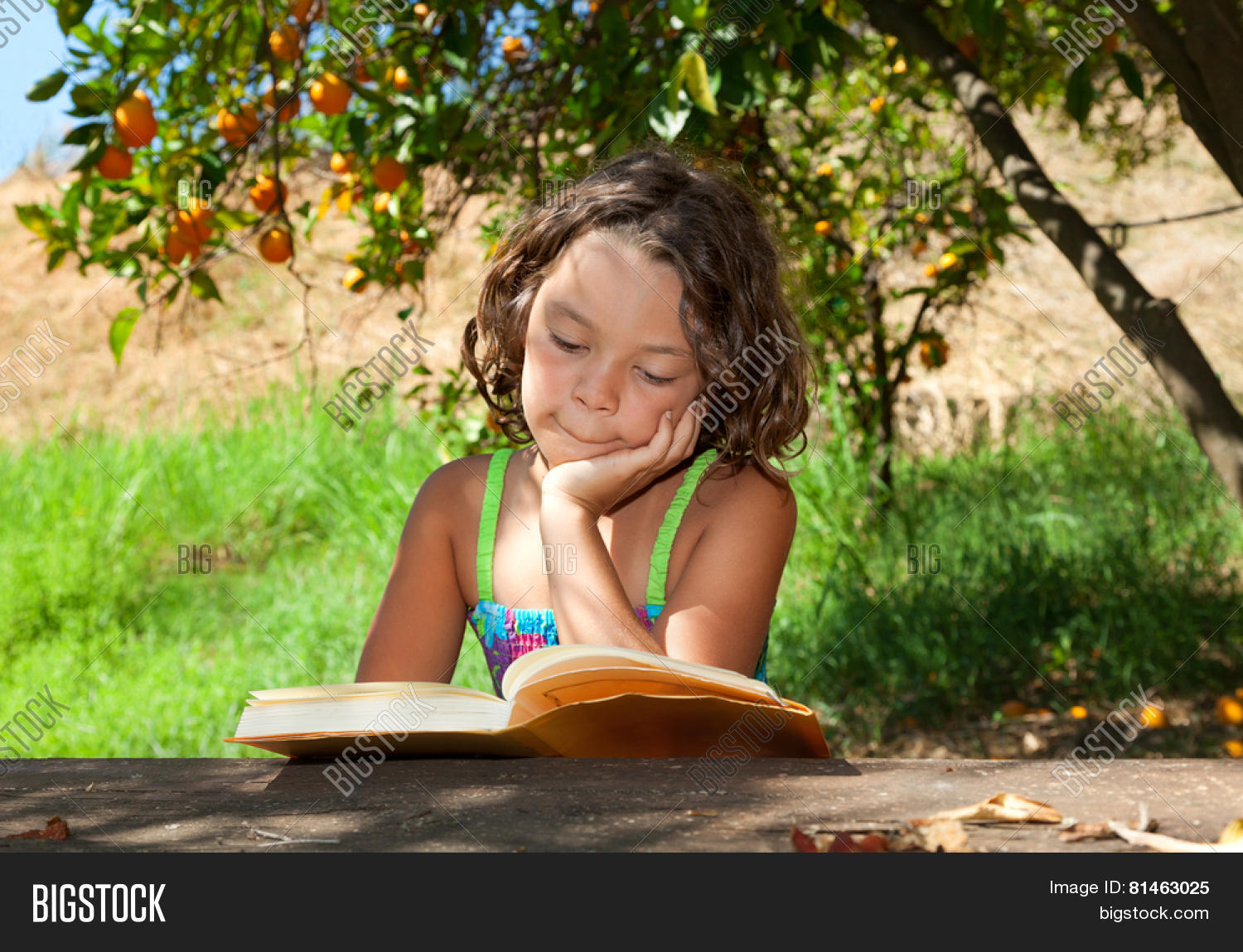 Little Girl Reading Image & Photo (Free Trial) | Bigstock