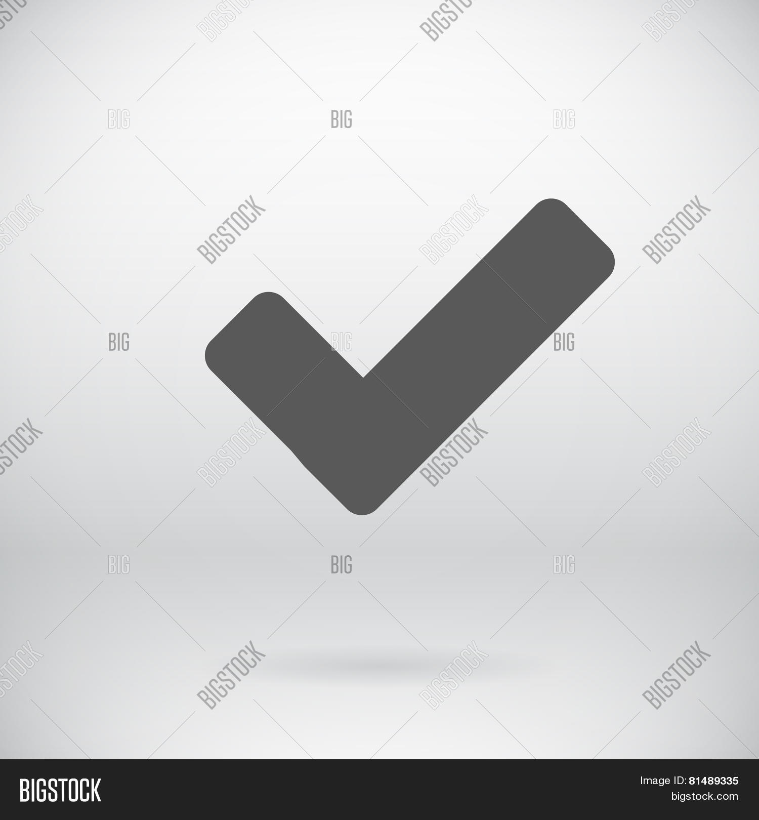 Flat Tick Sign Vector Vector & Photo (Free Trial) | Bigstock