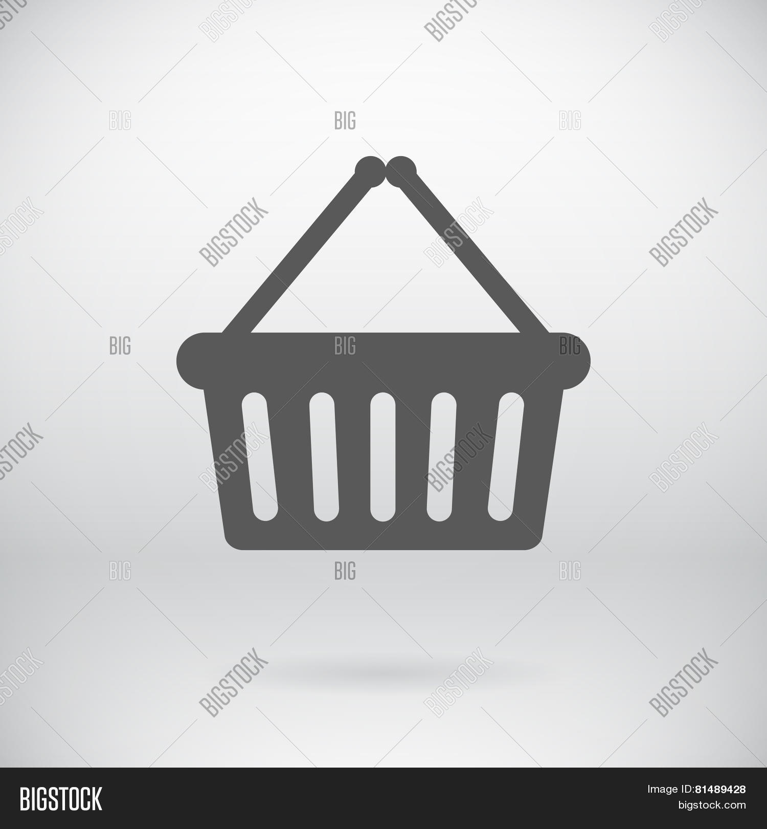 Flat Cart Bucket Sign Vector & Photo (Free Trial) | Bigstock
