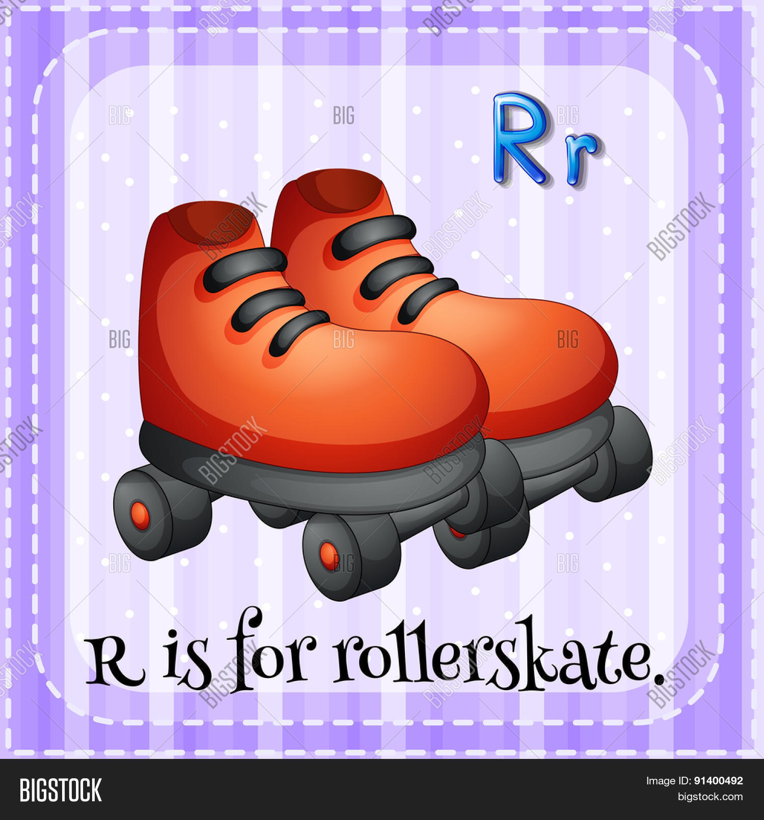 Flashcard Letter R Vector & Photo (Free Trial) | Bigstock