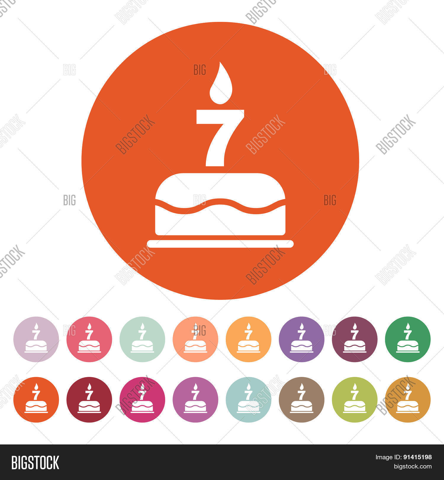 Birthday Cake Candles Vector & Photo (Free Trial) | Bigstock