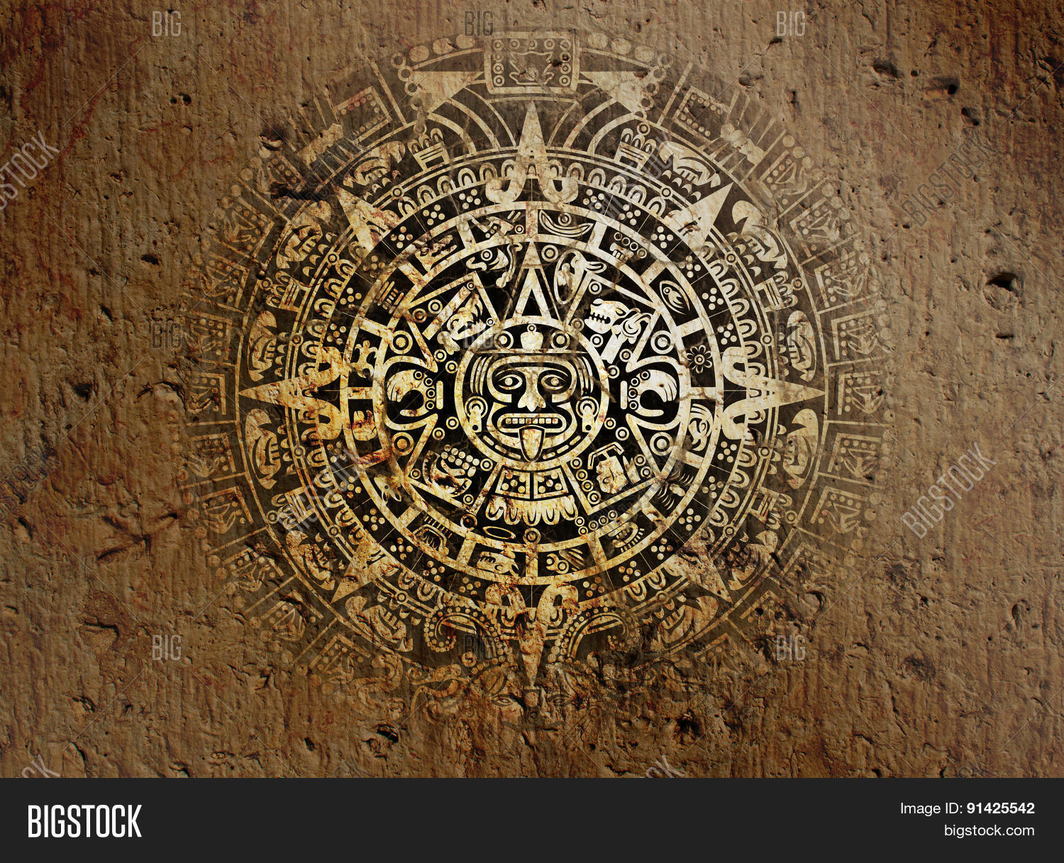 Mayan Calendar On Old Image & Photo (Free Trial) | Bigstock