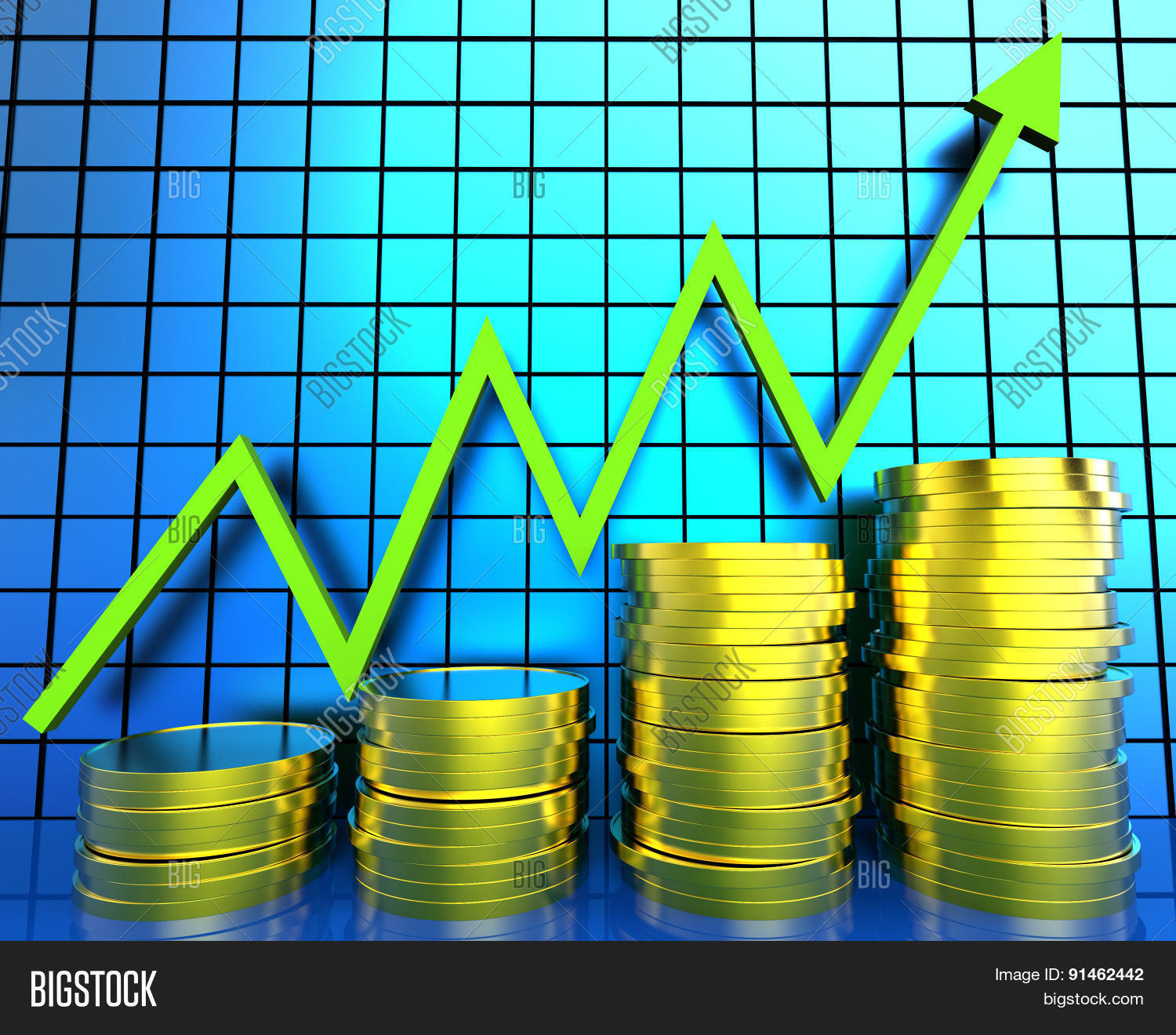 Increase Cash Graph Image & Photo (Free Trial) | Bigstock