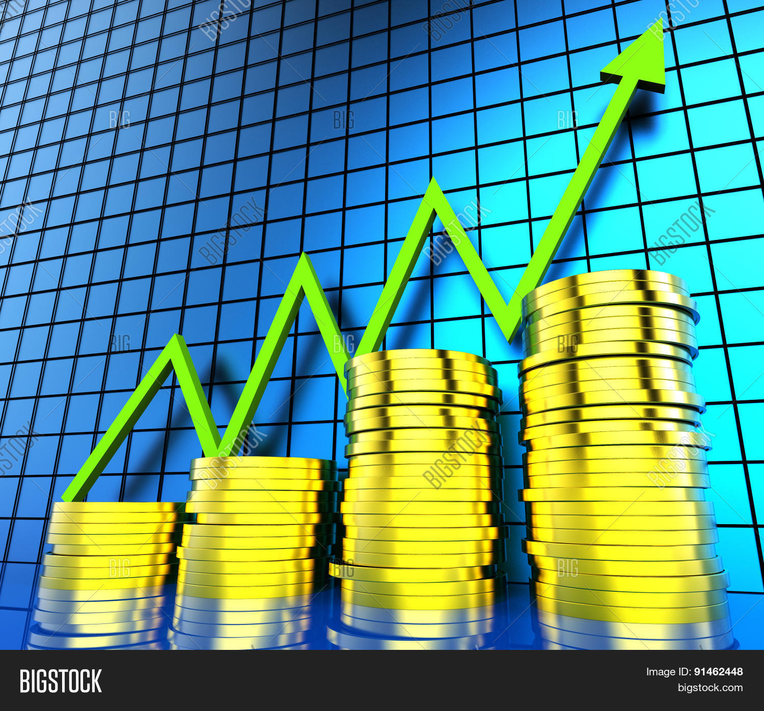 Increase Cash Graph Image & Photo (Free Trial) | Bigstock